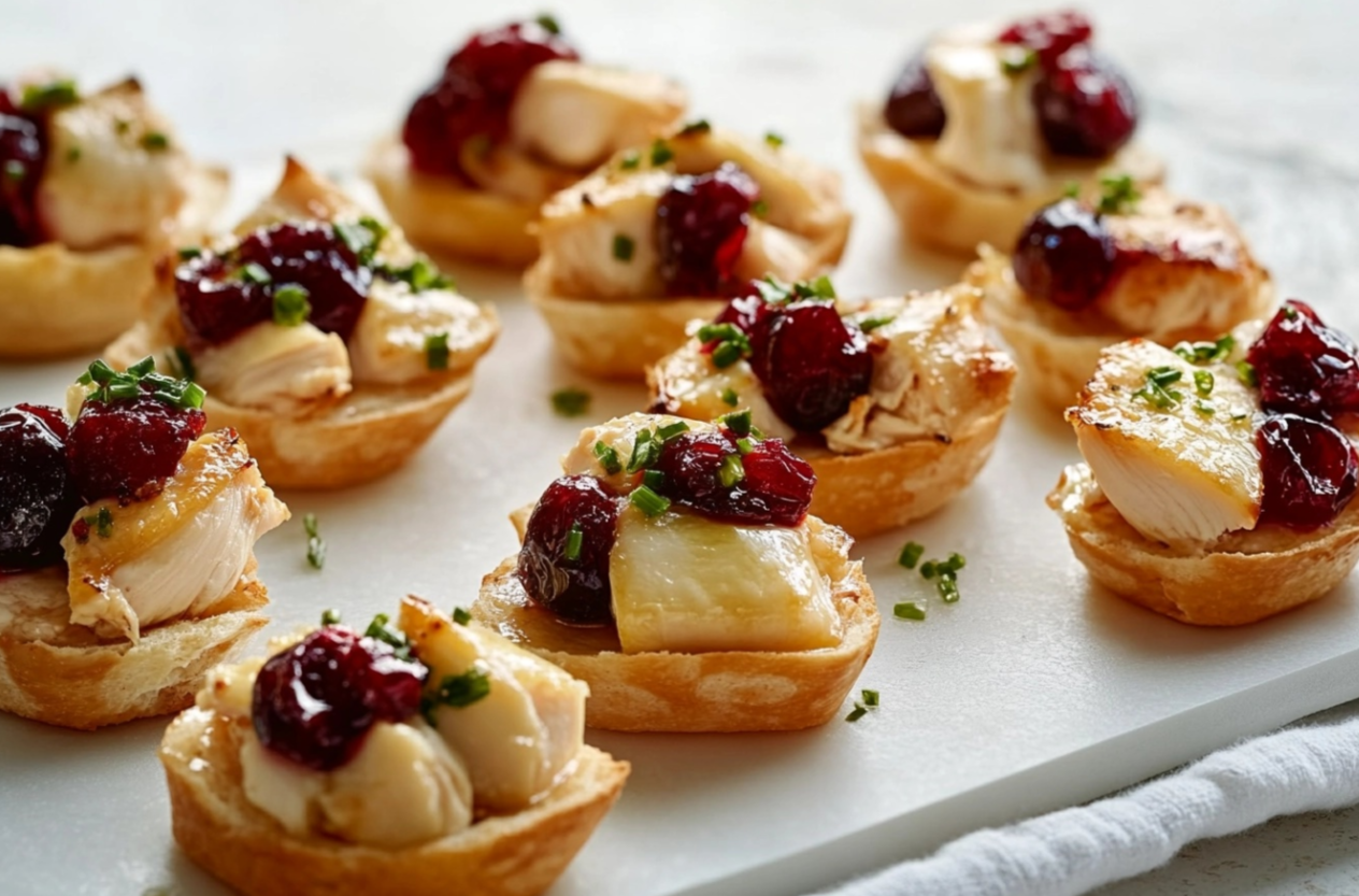 Easy Quick Chicken, Cranberry, and Brie Canapés – Perfect Party ...