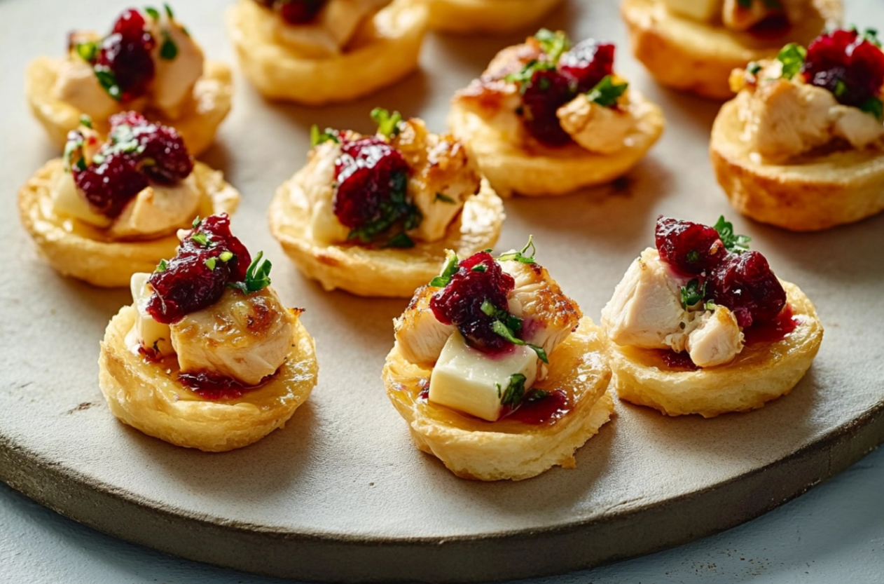 Easy Quick Chicken, Cranberry, and Brie Canapés – Perfect Party ...