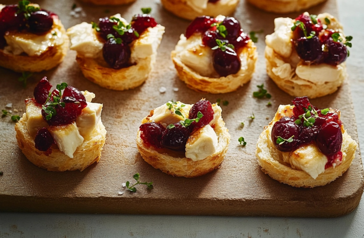 Easy Quick Chicken, Cranberry, and Brie Canapés – Perfect Party ...