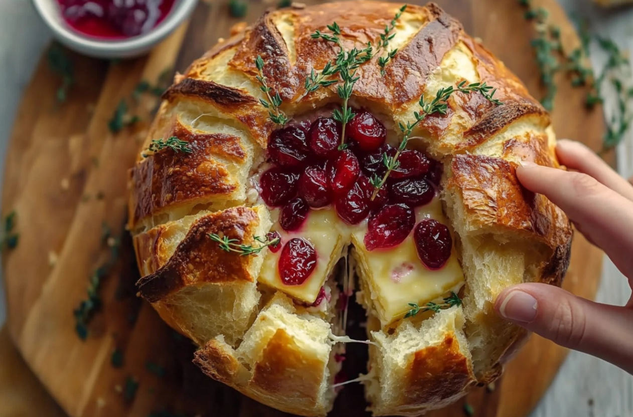 Easy Baked Brie Cranberry Bread Bowl: The Ultimate Holiday Appetizer ...