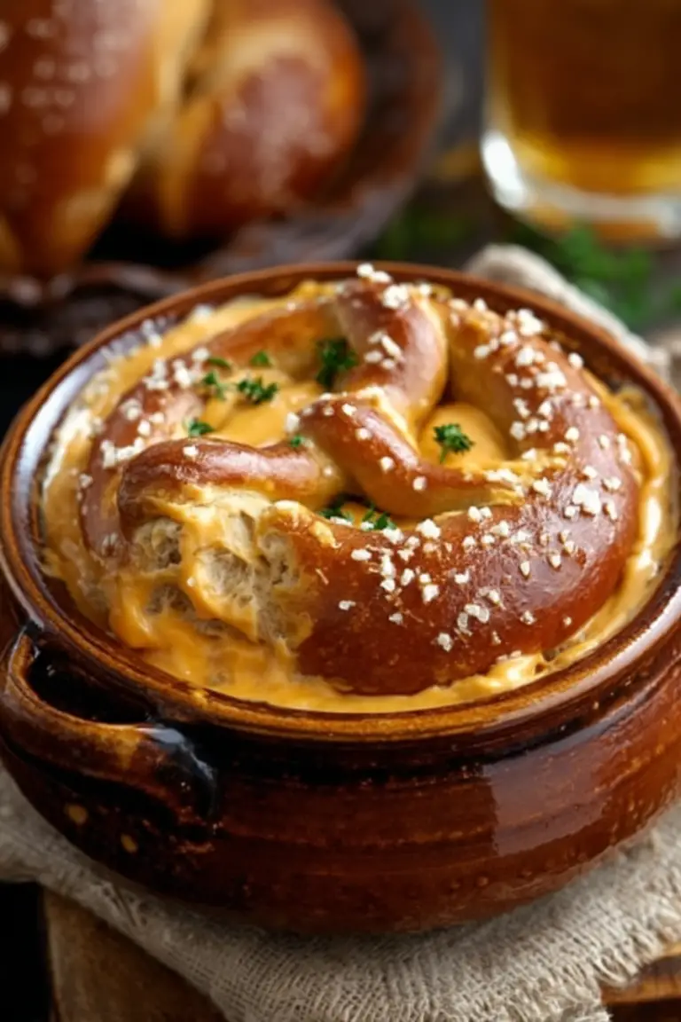 My Oktoberfest Pretzel Beer Cheese Dip - Cooking White