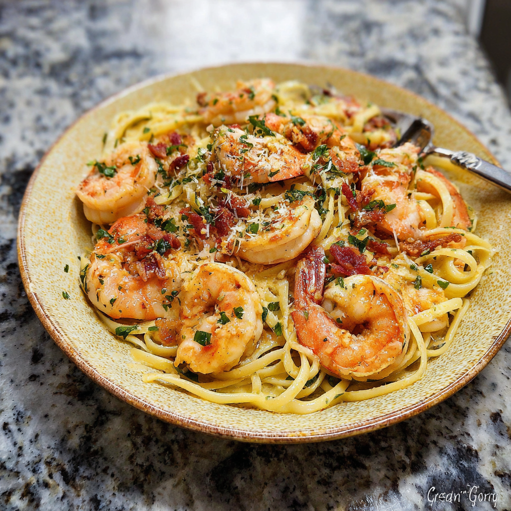 Garlic Butter Shrimp Pasta - Cooking White
