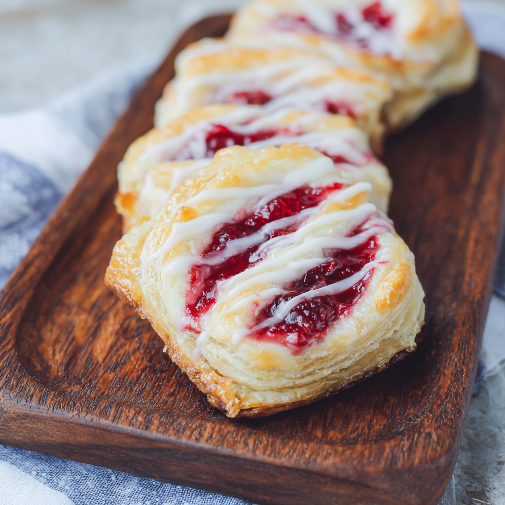 Raspberry Cream Cheese Danish - Cooking White