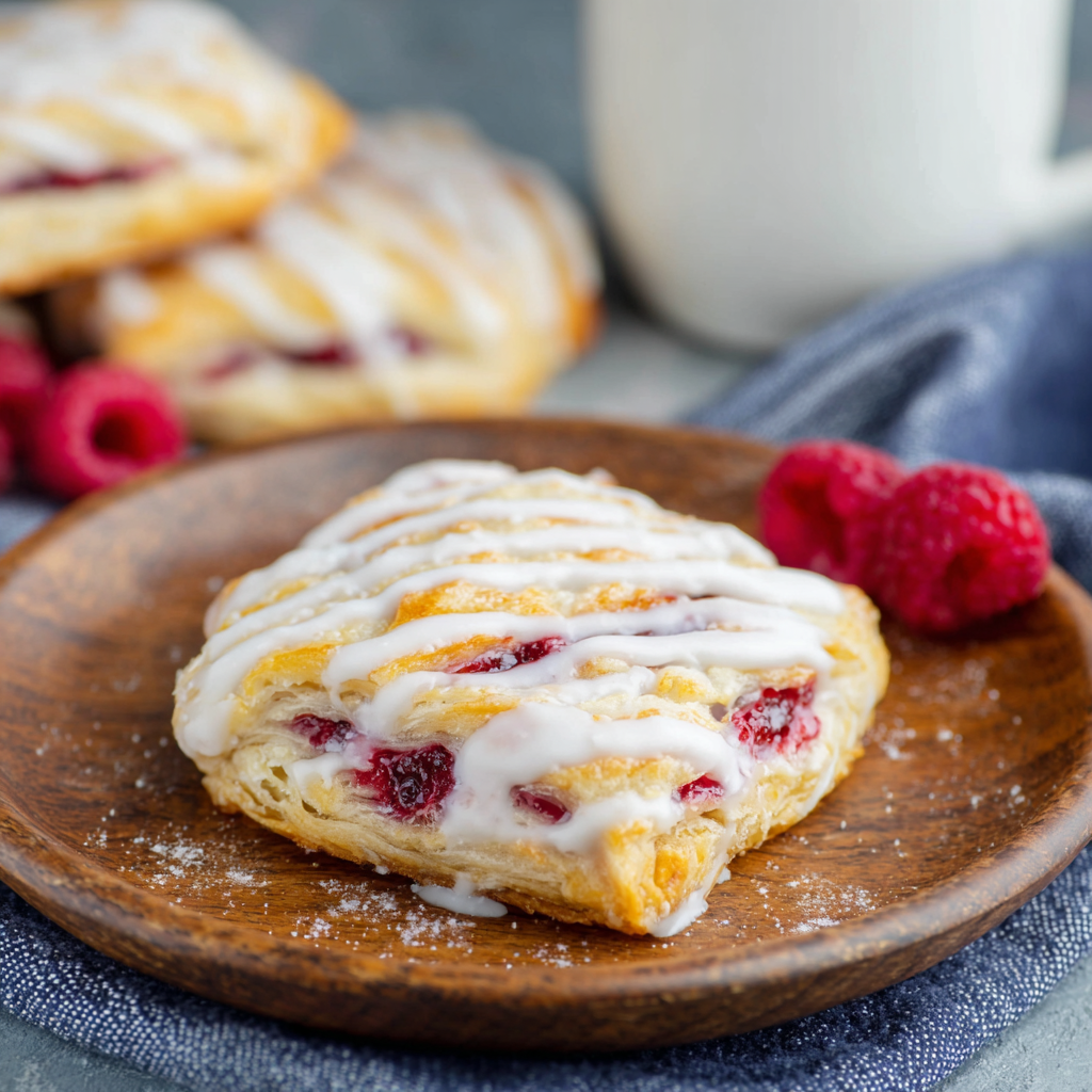 Raspberry Cream Cheese Danish - Cooking White