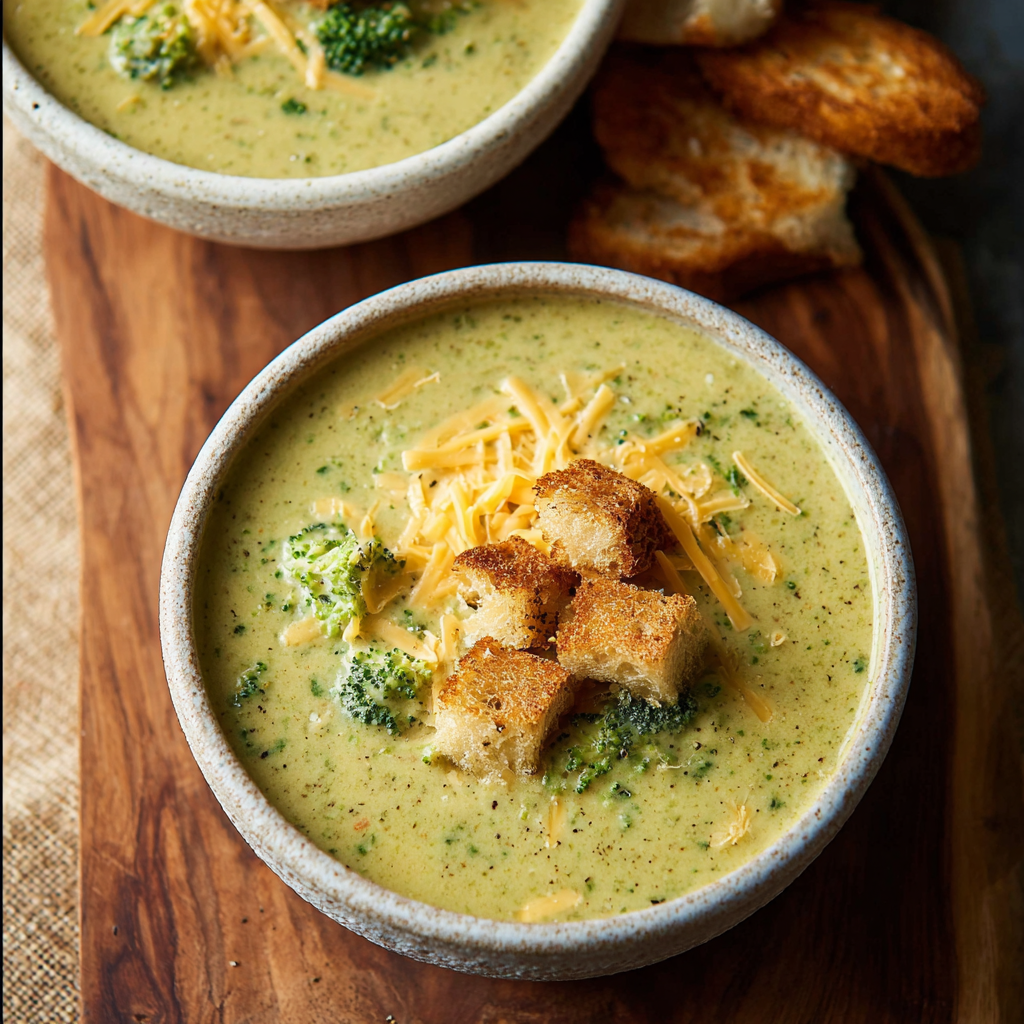 Creamy Broccoli Cheddar Soup - Cooking White