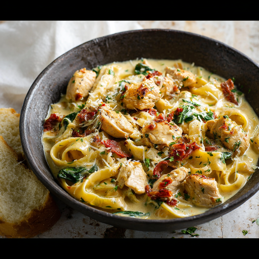 Creamy Tuscan Chicken Pasta - Cooking White