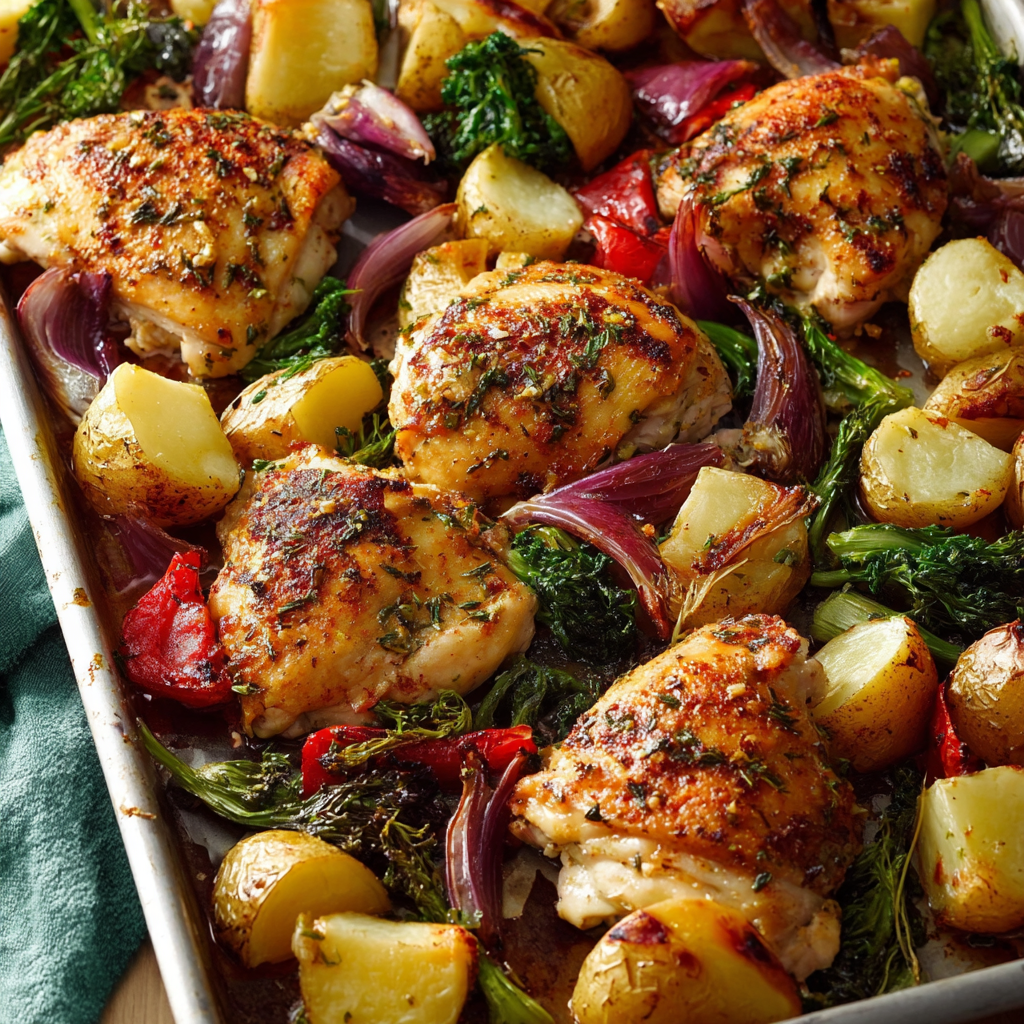 Sheet Pan Roasted Chicken and Vegetables - Cooking White