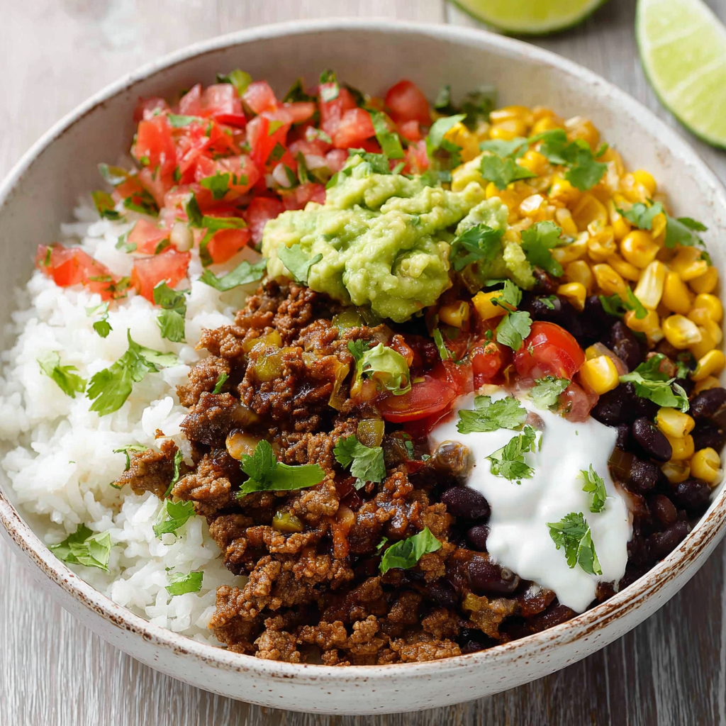 Beef Burrito Bowl Recipe - Cooking White